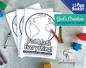Gods Creation Coloring Book for Toddlers Genesis KJV Bible - Etsy