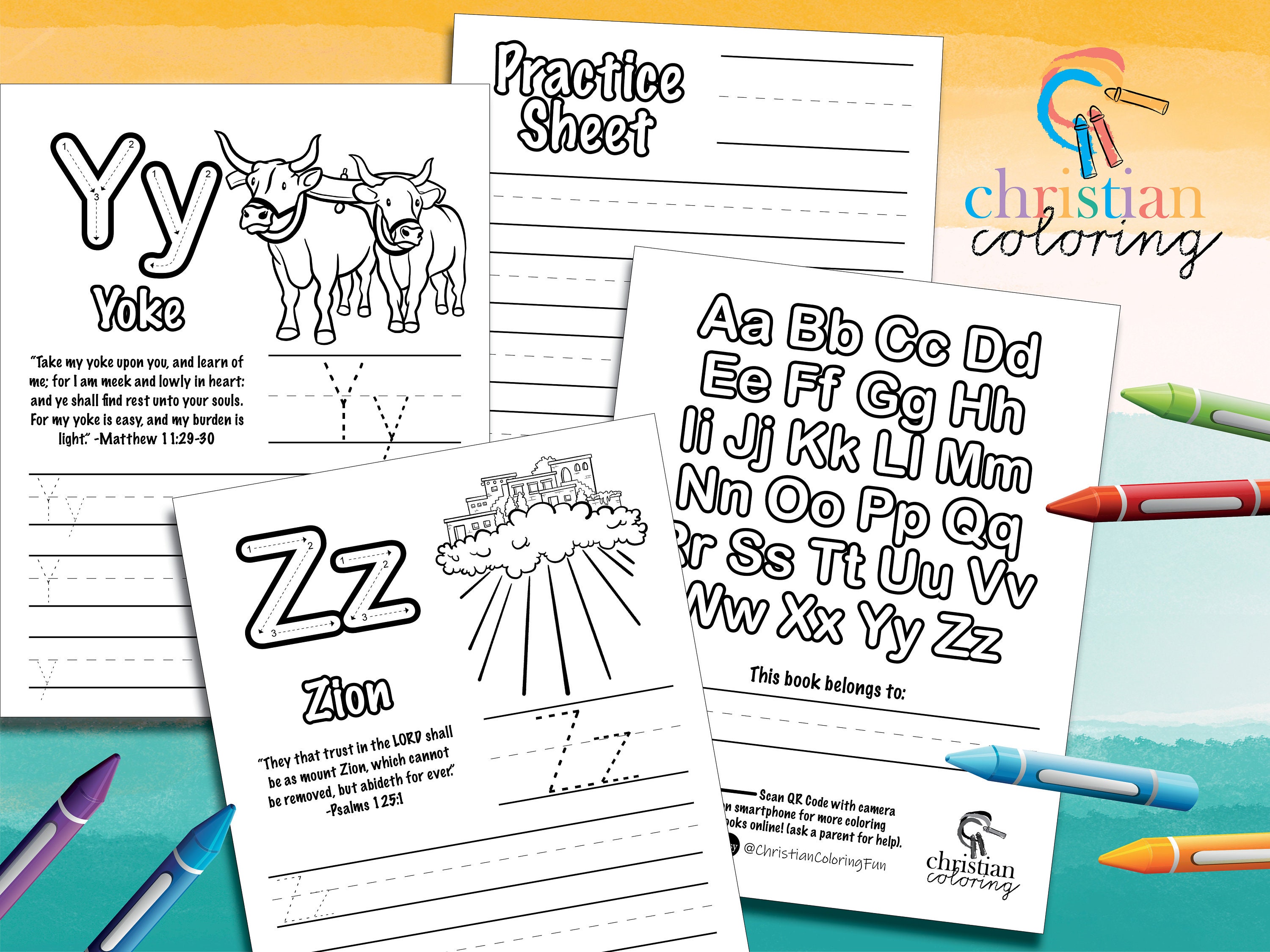 Abc's of the Bible: Letter Tracing & Coloring Book for Little Ones ...