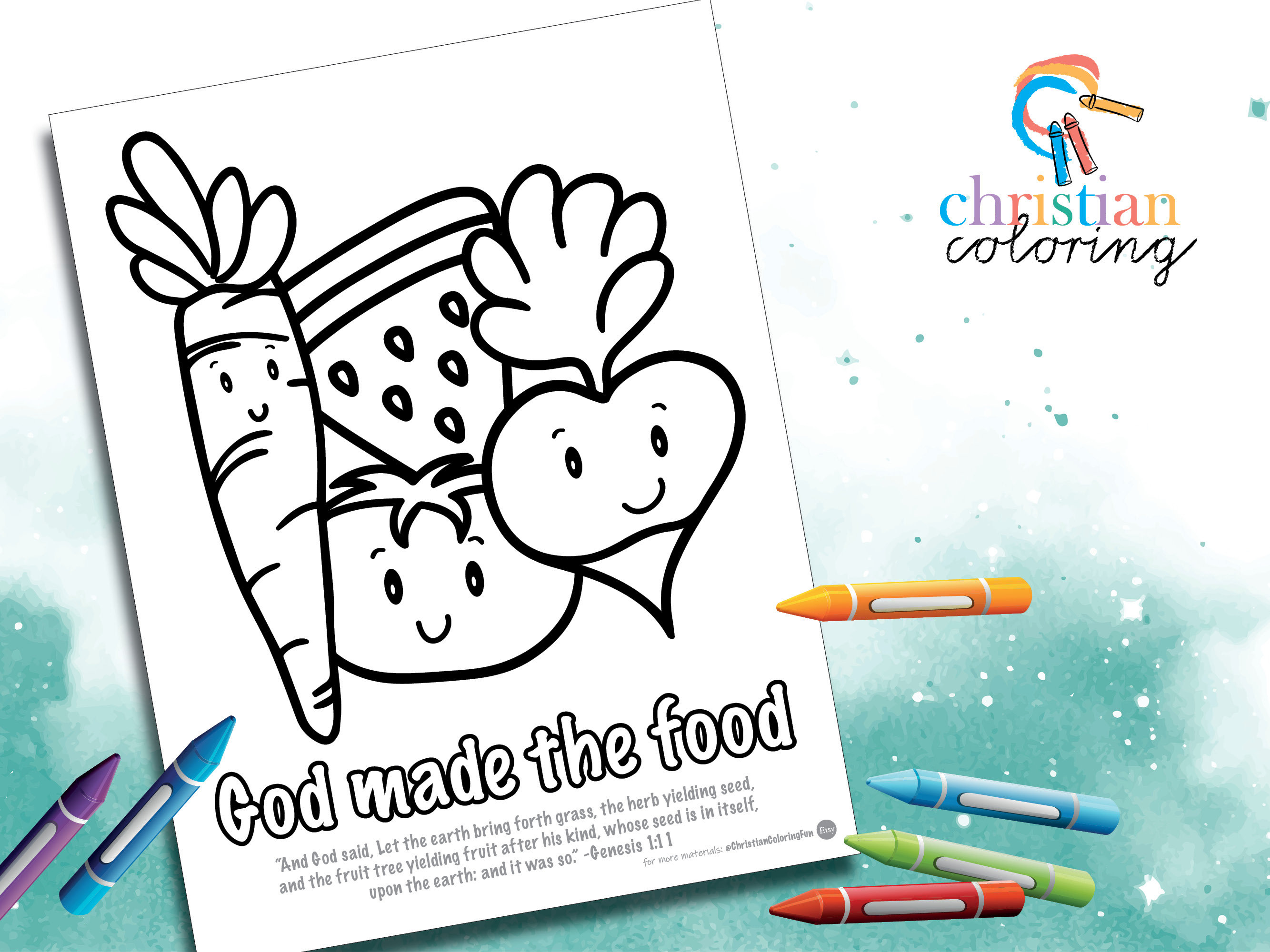 God’s Creation Coloring Book for Toddlers | KJV Bible Verses ...