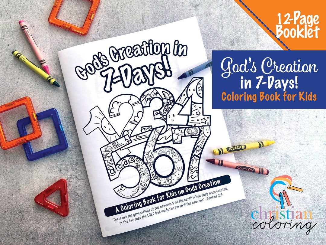 A Coloring Book for Kids on God's Creation in 7-days! | Genesis KJV ...