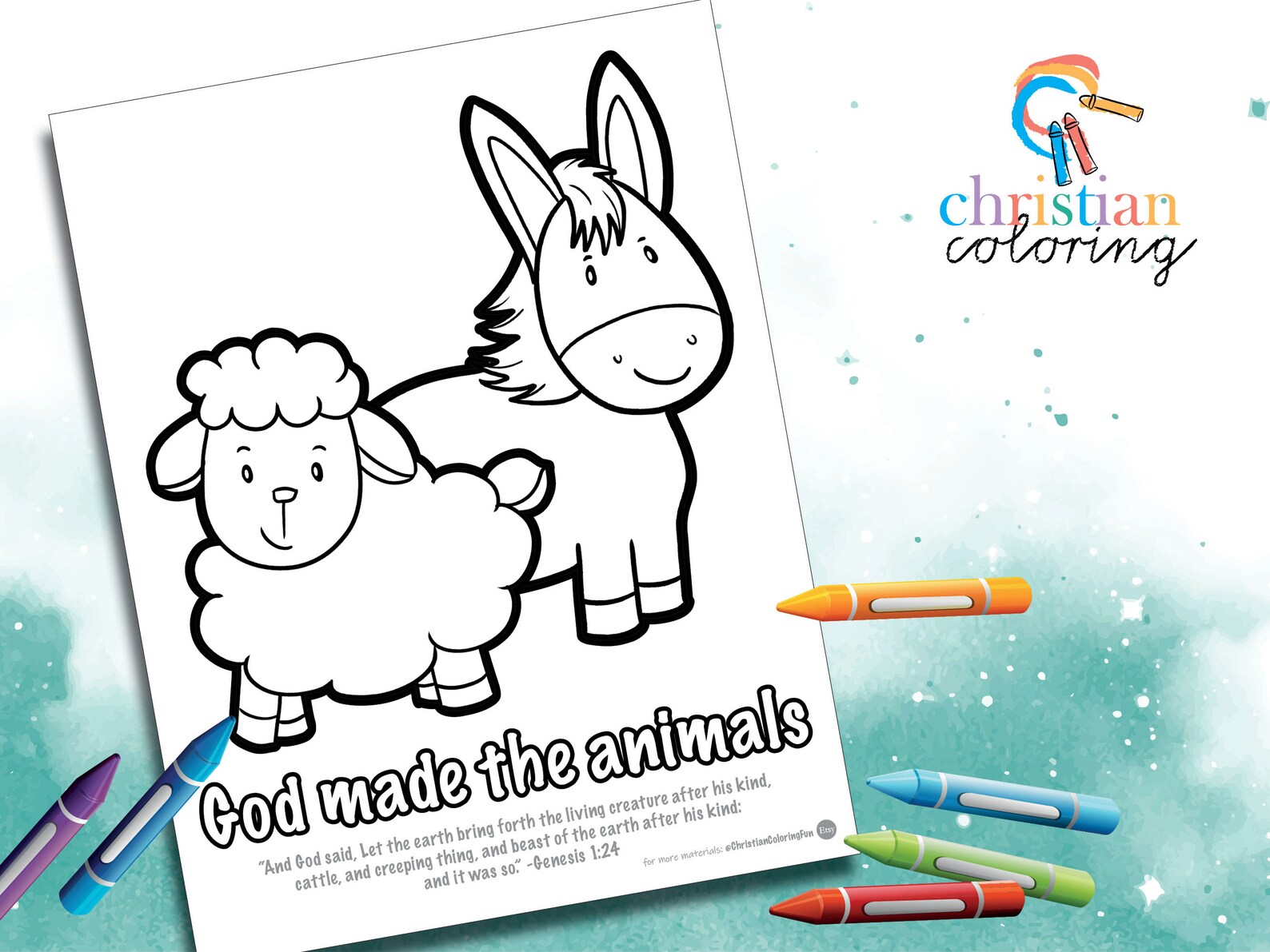 God’s Creation Coloring Book for Toddlers | KJV Bible Verses ...