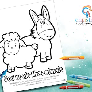 God’s Creation Coloring Book for Toddlers | KJV Bible Verses ...