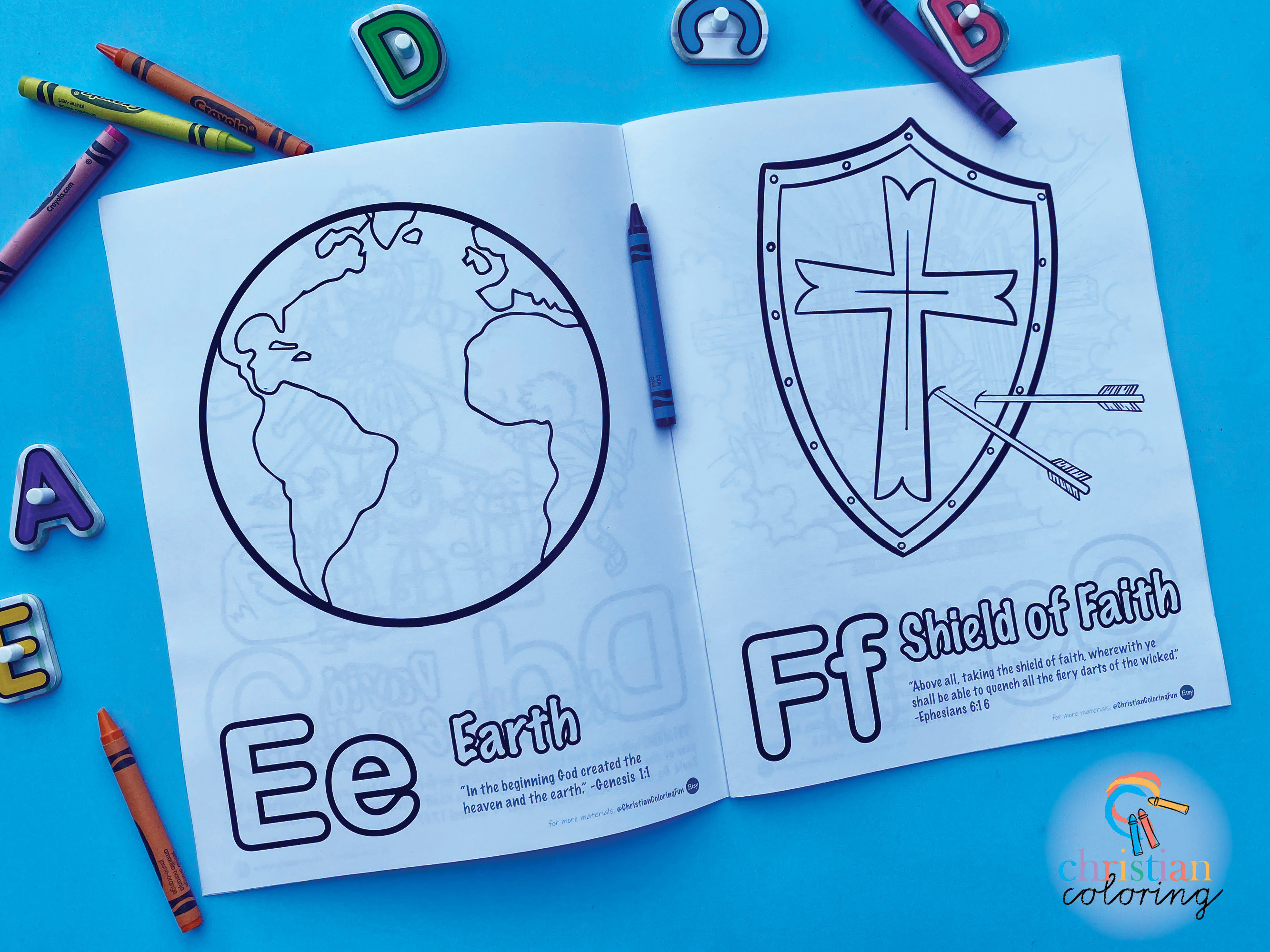 Abc's of the Bible: A Coloring Book for Little Ones | KJV Bible Theme ...