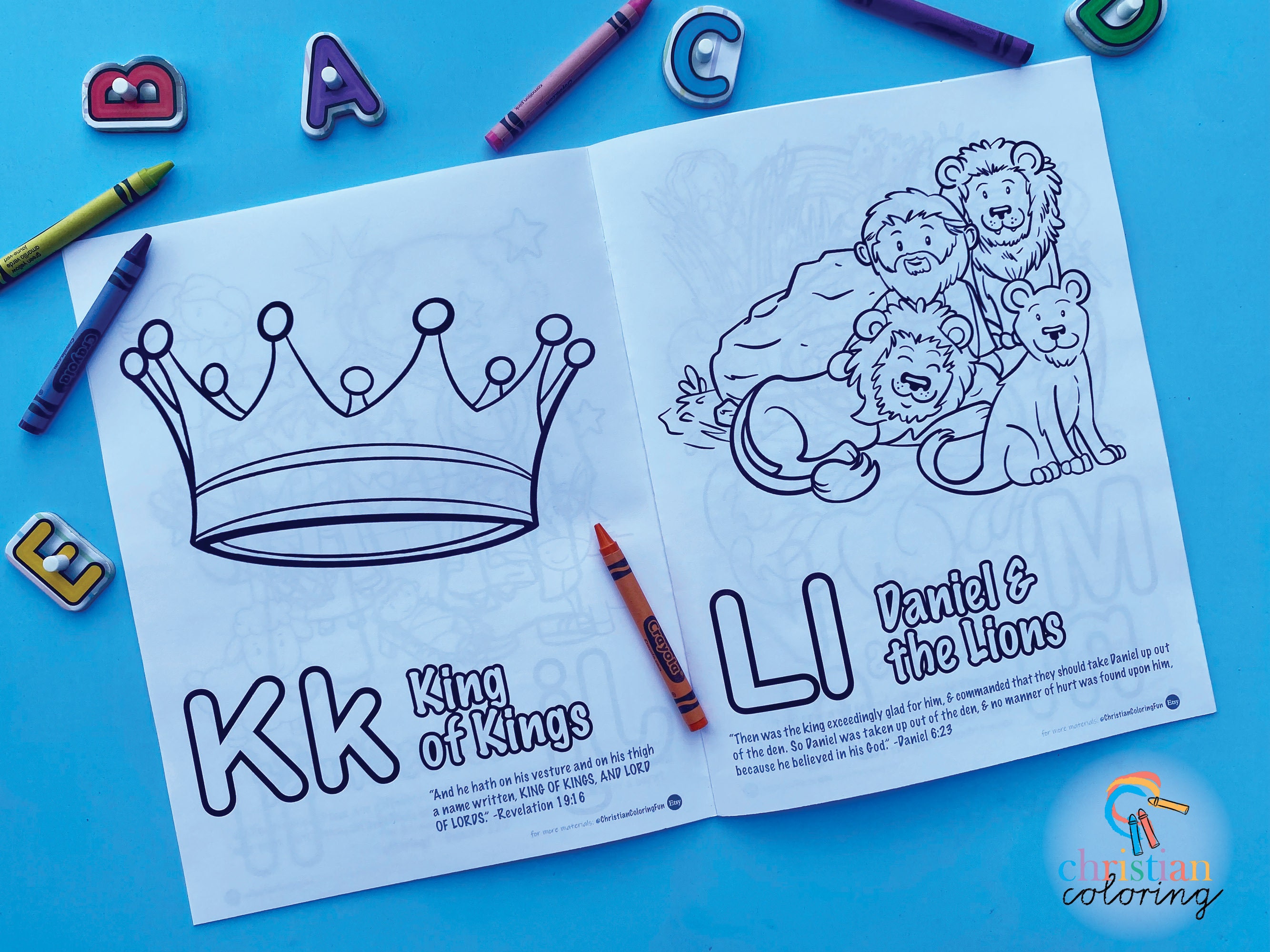 Abc's of the Bible: A Coloring Book for Little Ones | KJV Bible Theme ...