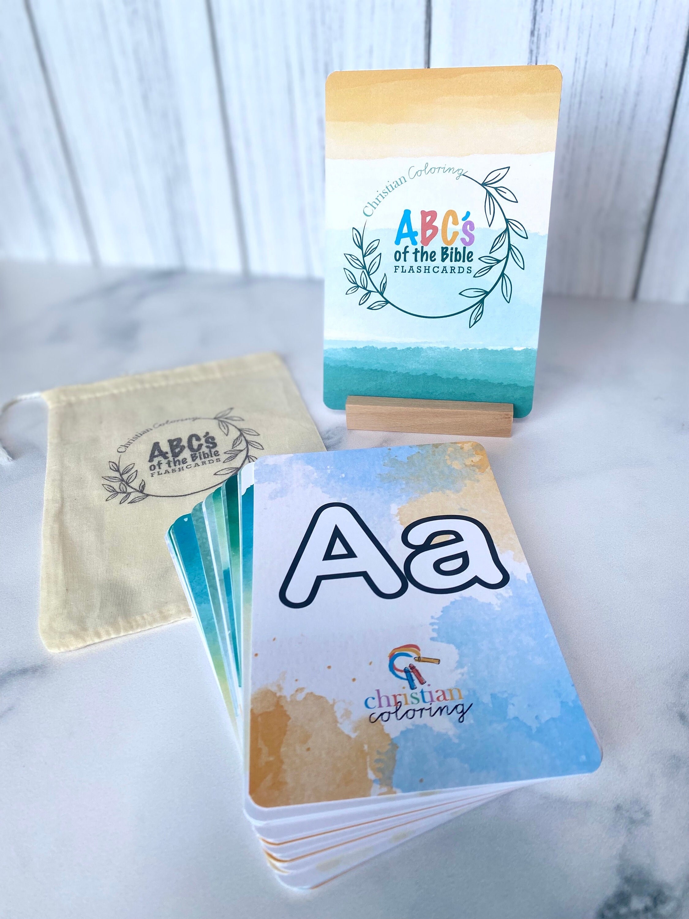 Abc's of the Bible Coloring Flashcards | KJV Bible Verses for Little ...