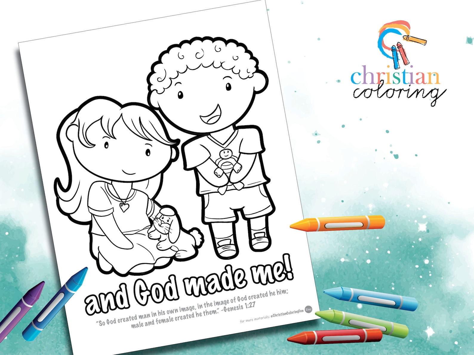 God’s Creation Coloring Book for Toddlers | KJV Bible Verses ...