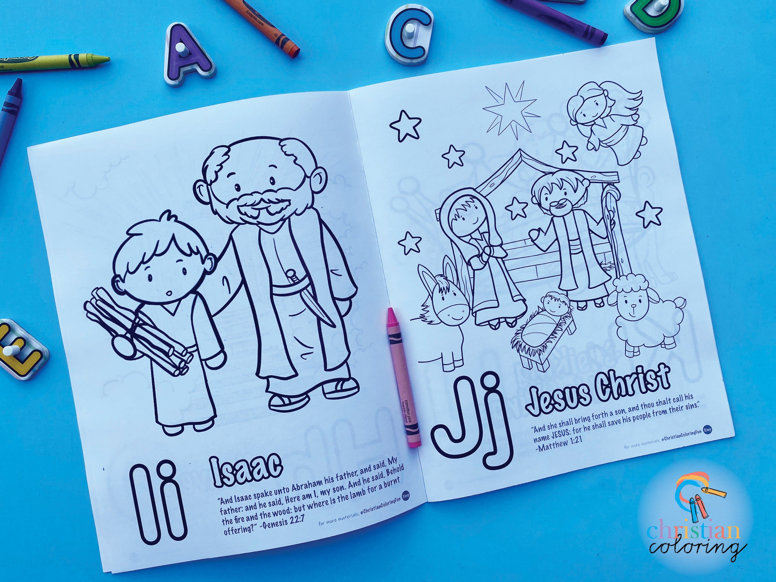 Abc's of the Bible: A Coloring Book for Little Ones | KJV Bible Theme ...