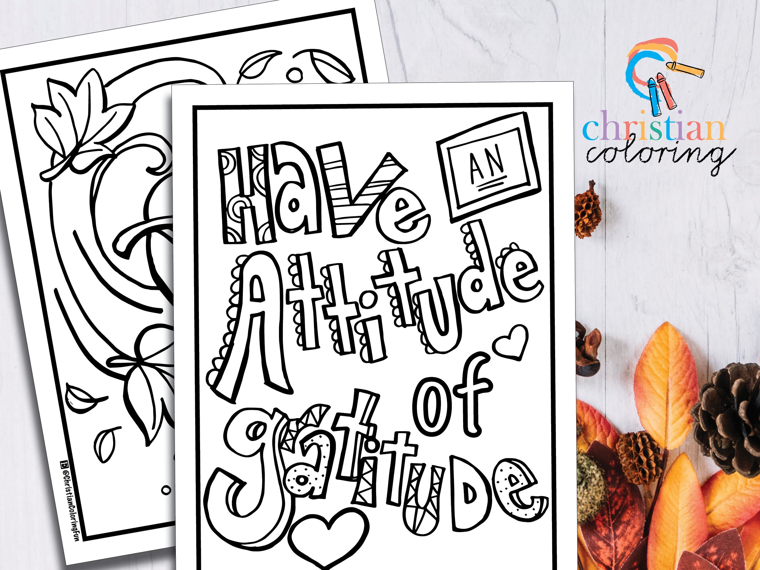 Fall Christian Coloring Book for Kids | Digital Download 12-pages ...