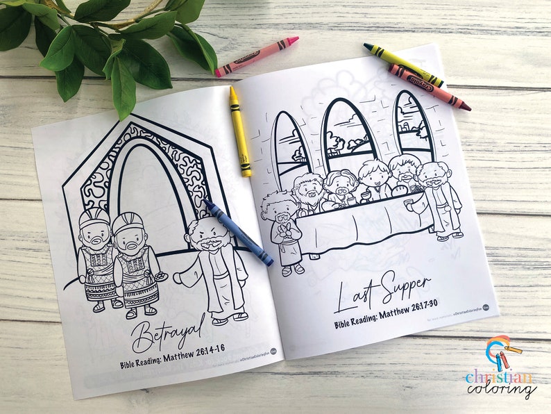 The Resurrection Story Coloring Book for Kids | KJV Bible Theme | 12 ...