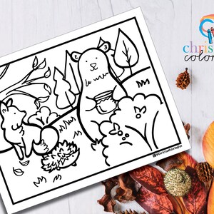 Fall Christian Coloring Book for Kids | Digital Download 12-pages ...