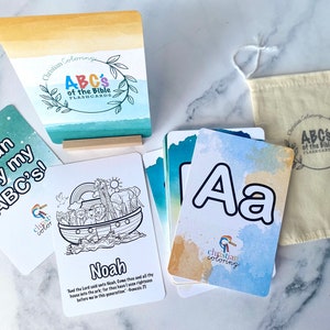Abc's of the Bible Coloring Flashcards | KJV Bible Verses for Little ...