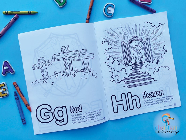 Abc's of the Bible: A Coloring Book for Little Ones | KJV Bible Theme ...