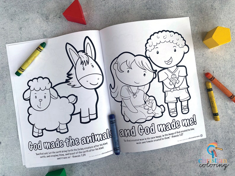 God’s Creation Coloring Book for Toddlers | Genesis KJV Bible Theme ...