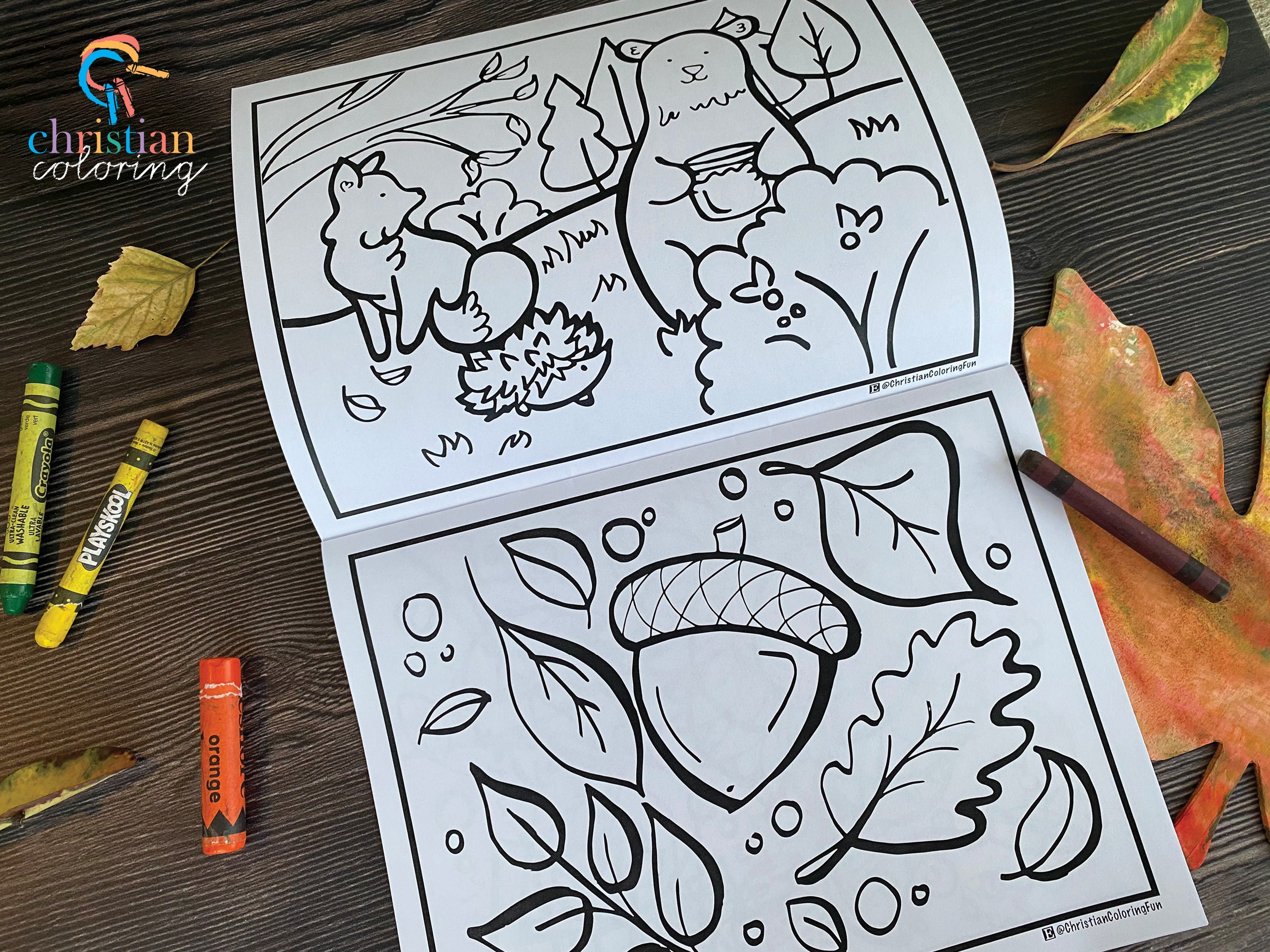 Fall Christian Coloring Book | Autumn Season Bible Theme | 12-page ...