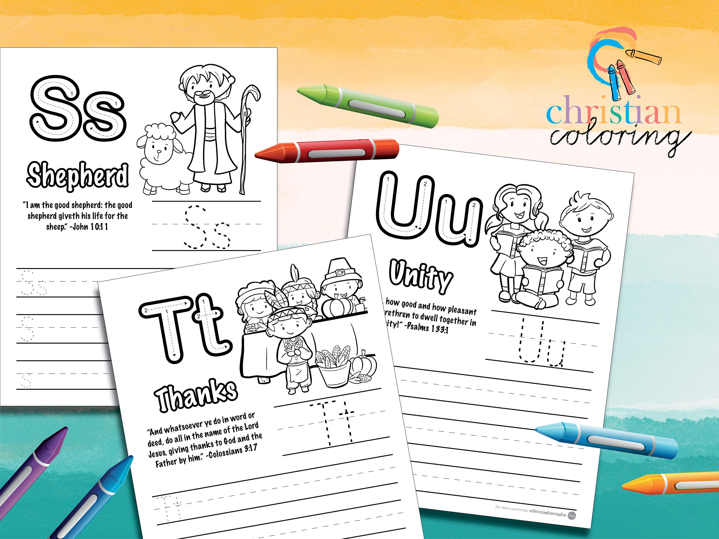 Abc's of the Bible: Letter Tracing & Coloring Book for Little Ones ...
