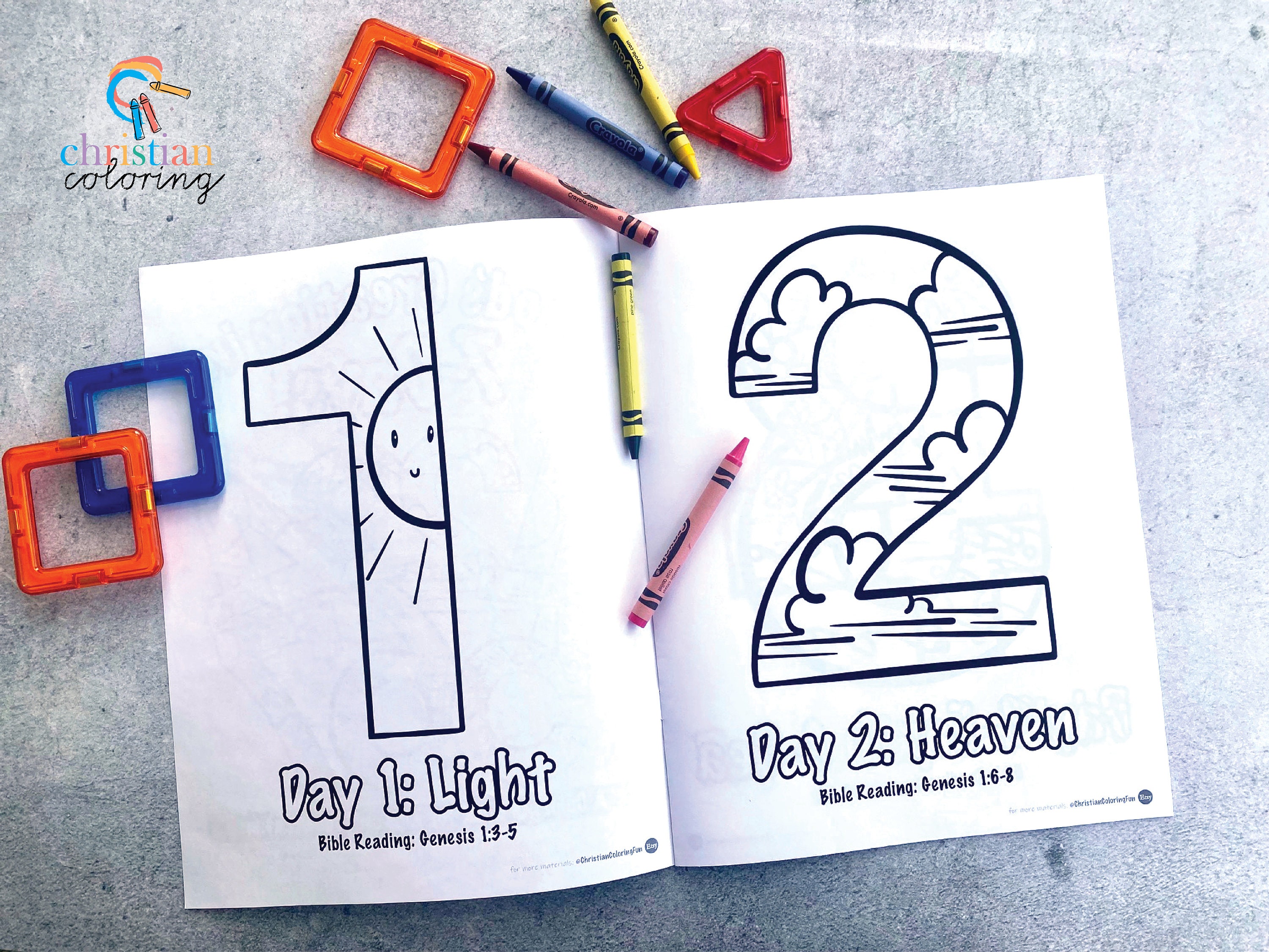 A Coloring Book for Kids on God's Creation in 7-days! | Genesis KJV ...