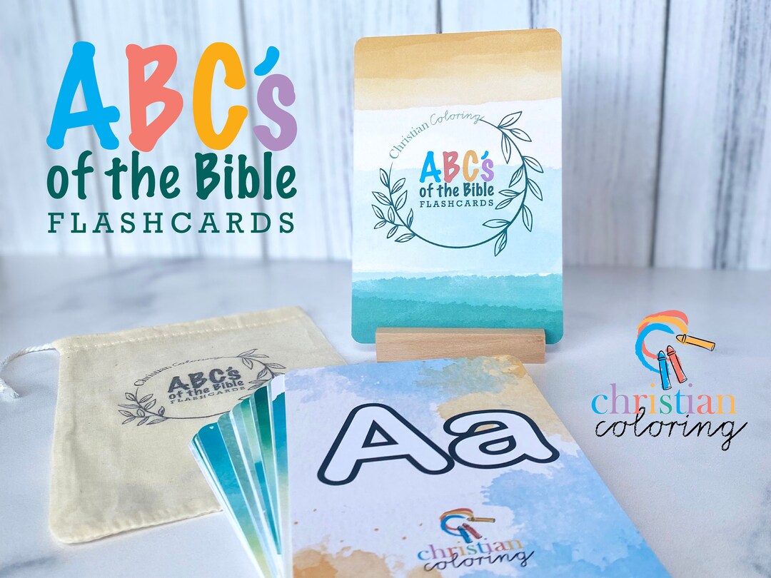 Abc's of the Bible Coloring Flashcards | KJV Bible Verses for Little ...