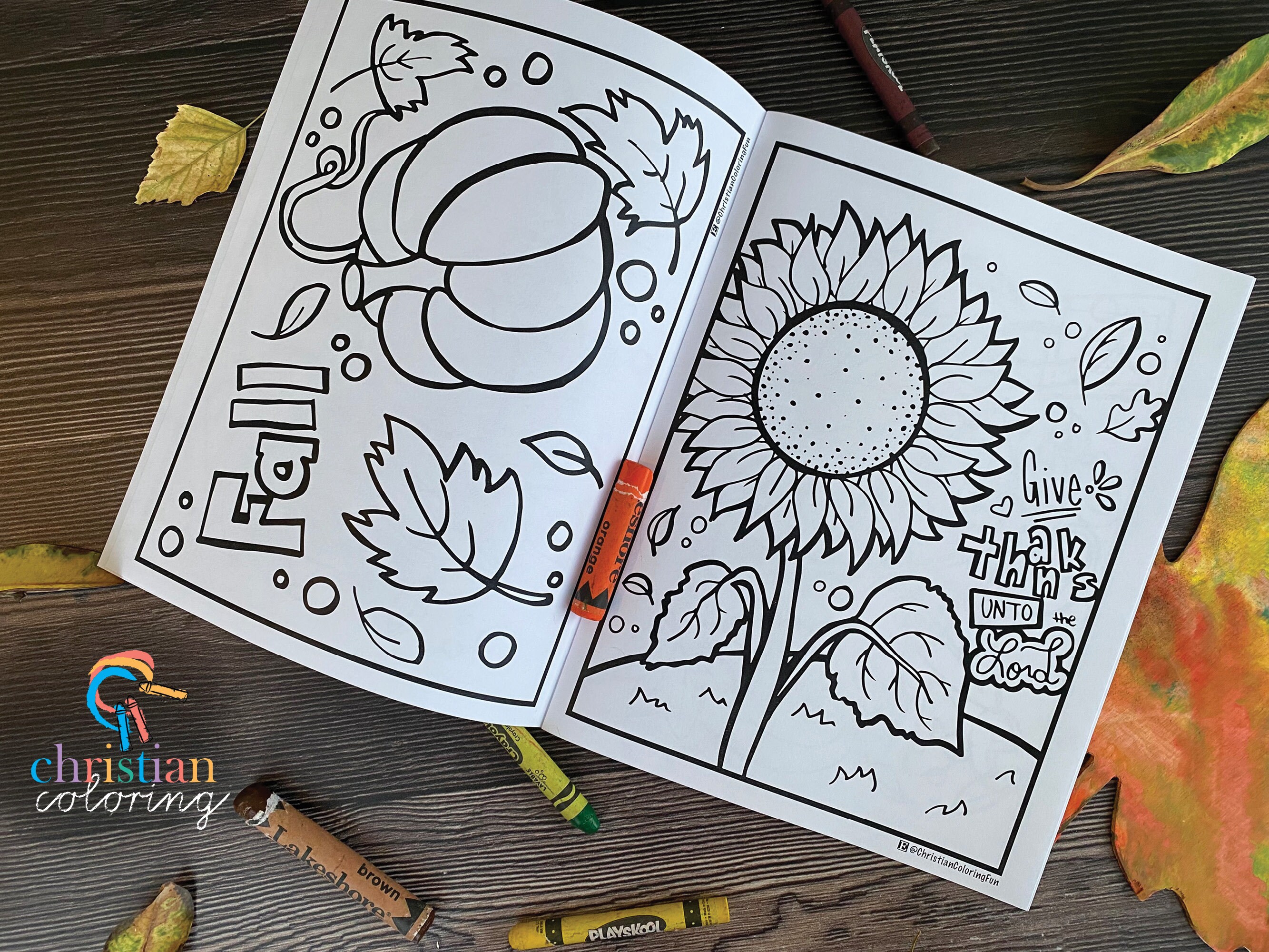Fall Christian Coloring Book | Autumn Season Bible Theme | 12-page ...
