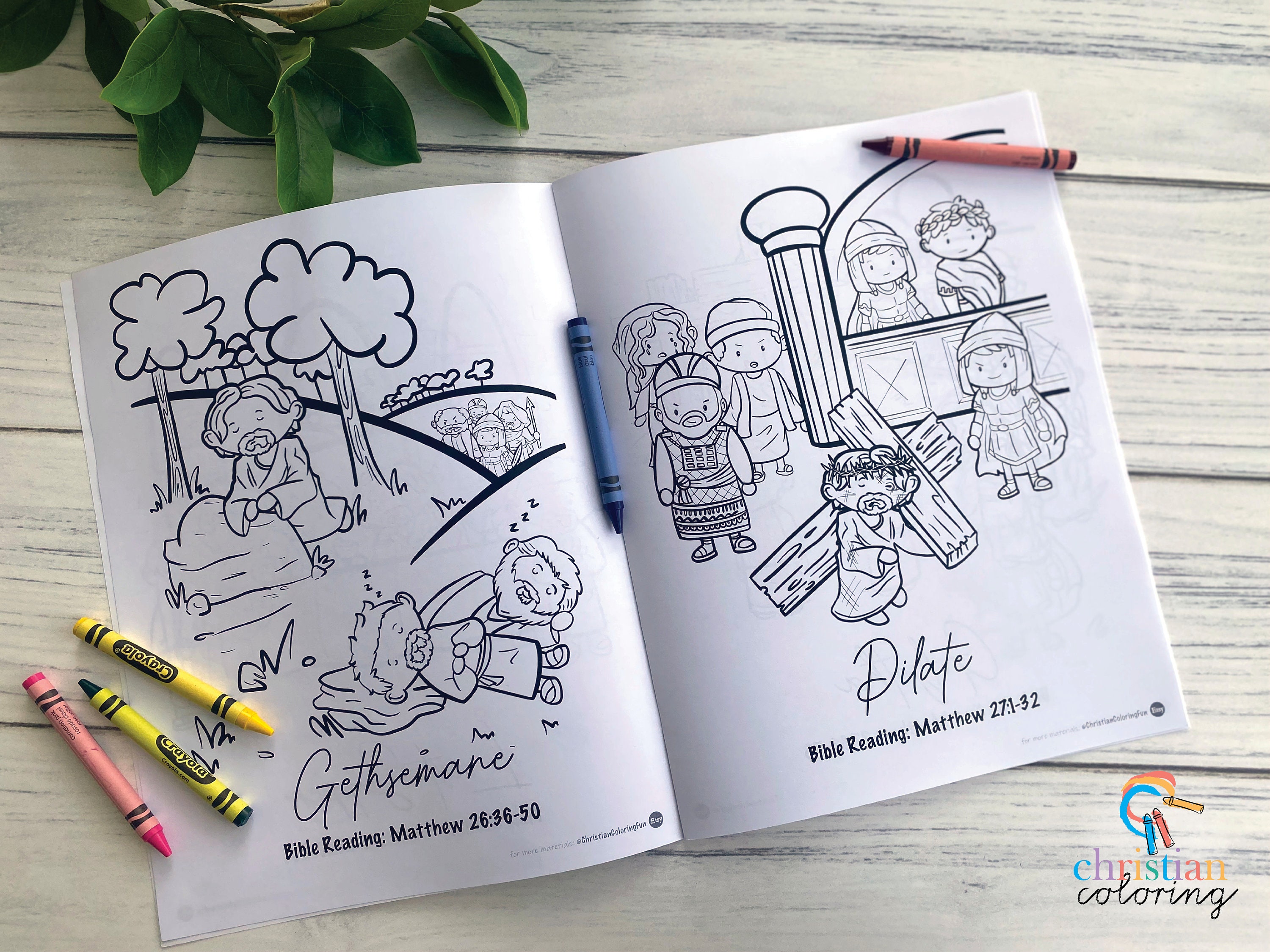 The Resurrection Story Coloring Book for Kids | KJV Bible Theme | 12 ...