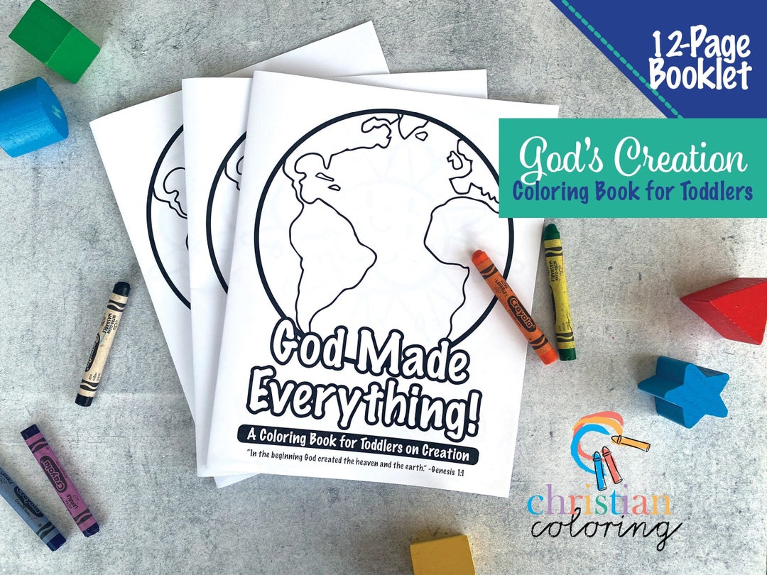 God’s Creation Coloring Book for Toddlers | Genesis KJV Bible Theme ...
