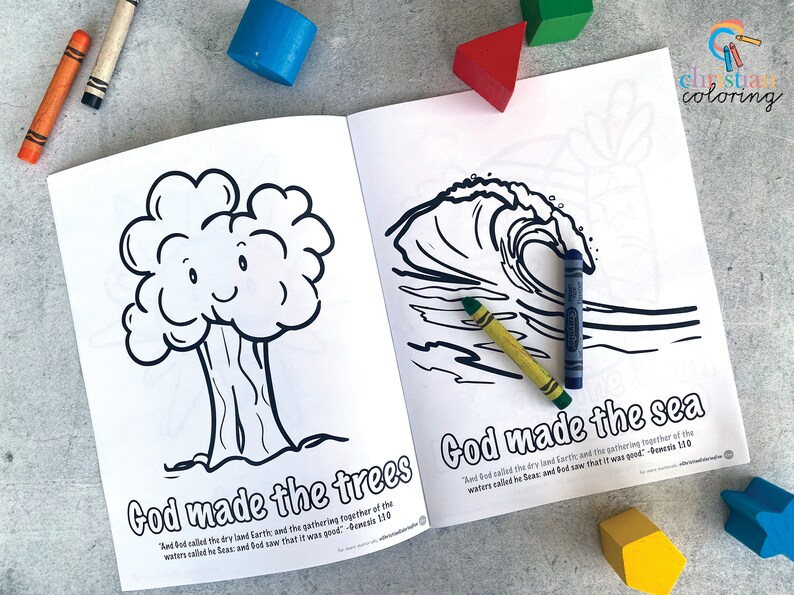 God’s Creation Coloring Book for Toddlers | Genesis KJV Bible Theme ...
