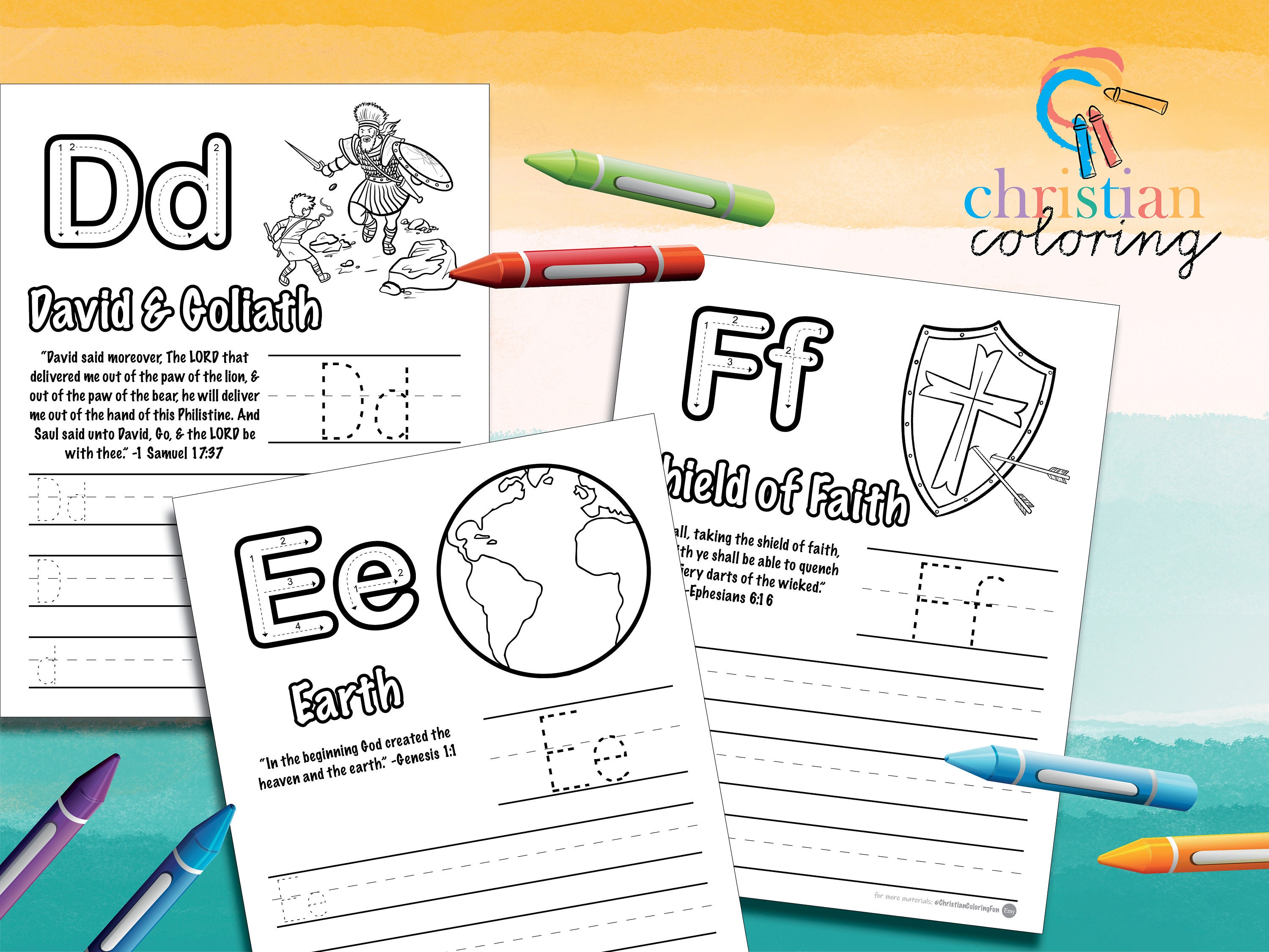 Abc's of the Bible: Letter Tracing & Coloring Book for Little Ones ...