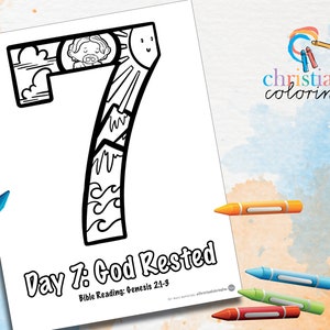 A Coloring Book for Kids on God's Creation in 7-days! | Digital ...