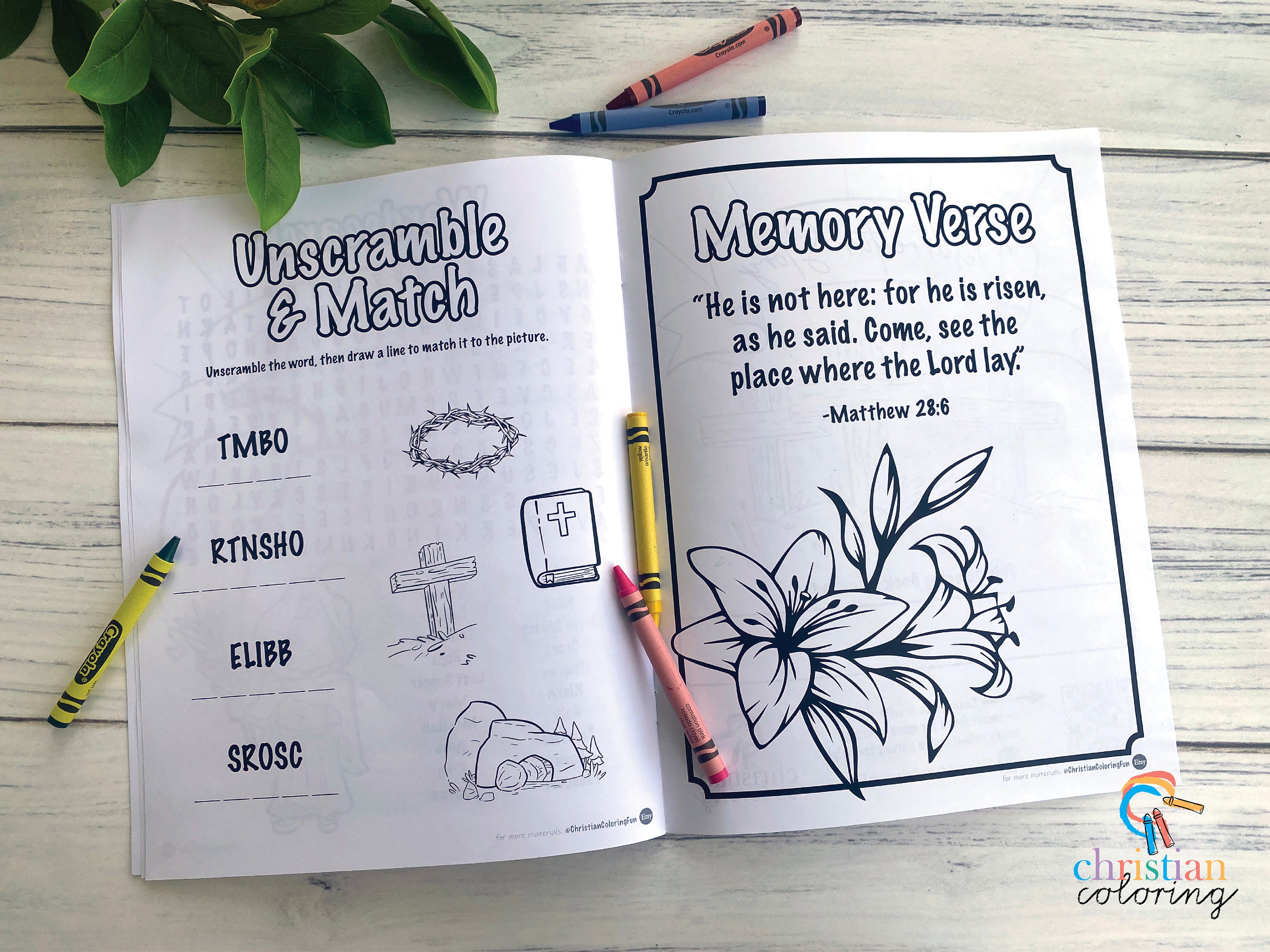 The Resurrection Story Coloring Book for Kids | KJV Bible Theme | 12 ...