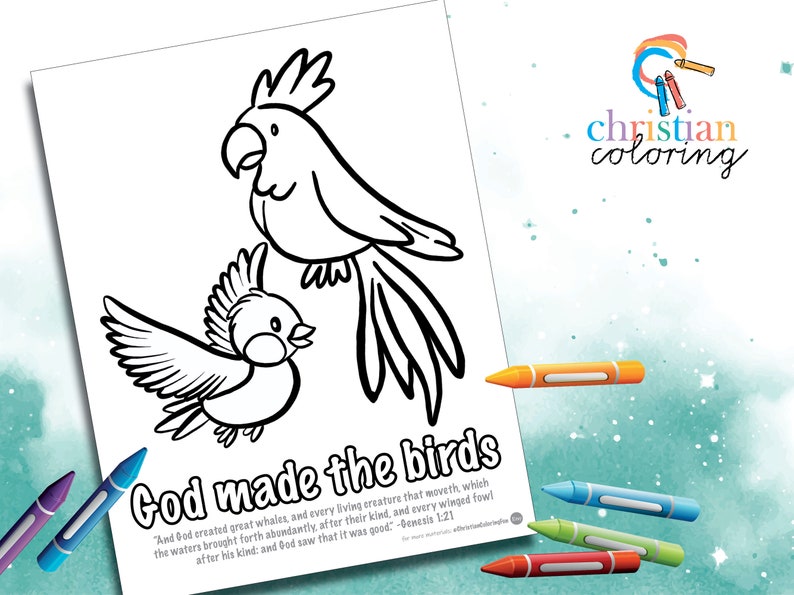 God’s Creation Coloring Book for Toddlers | KJV Bible Verses ...