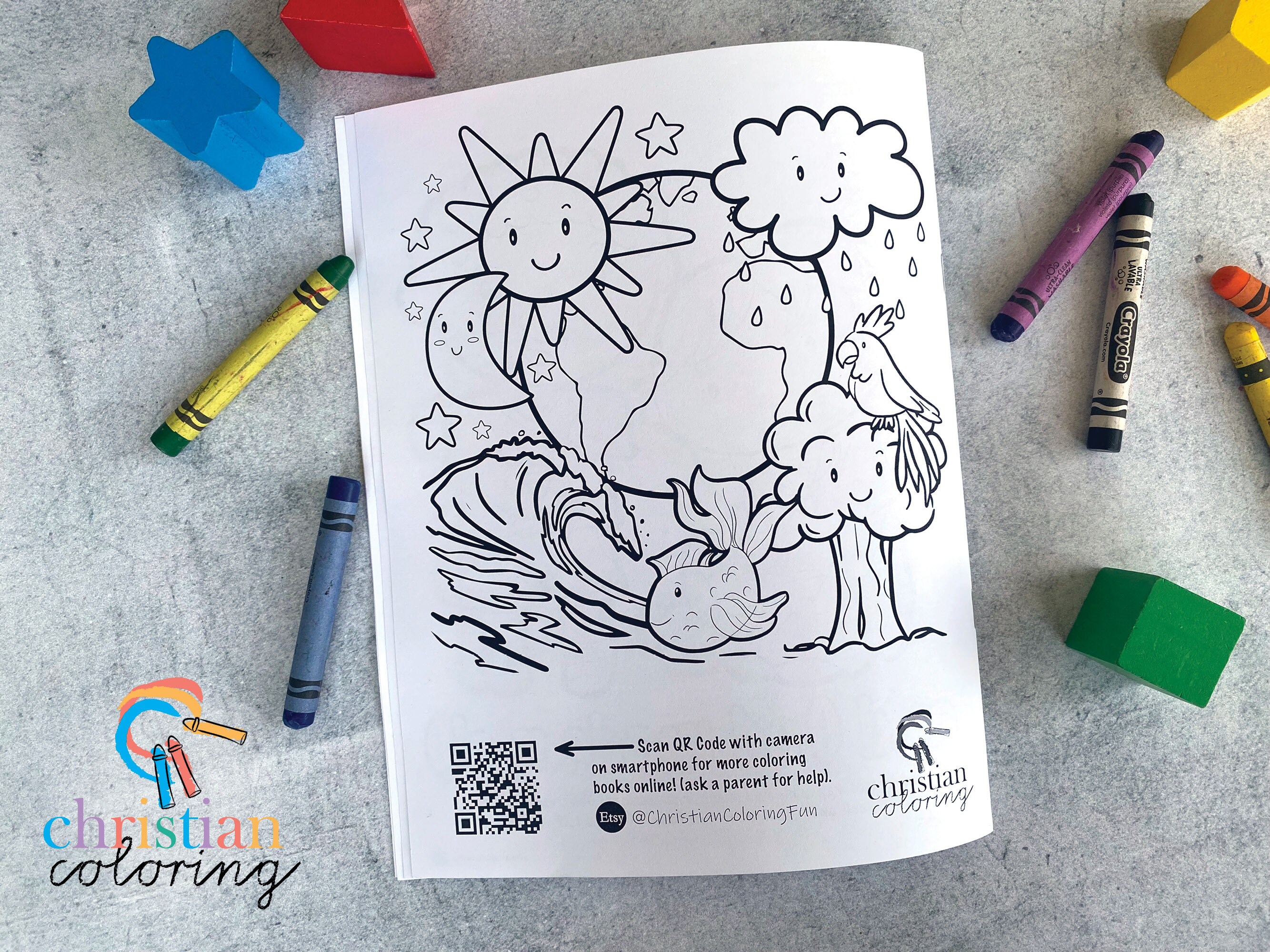 God’s Creation Coloring Book for Toddlers | Genesis KJV Bible Theme ...
