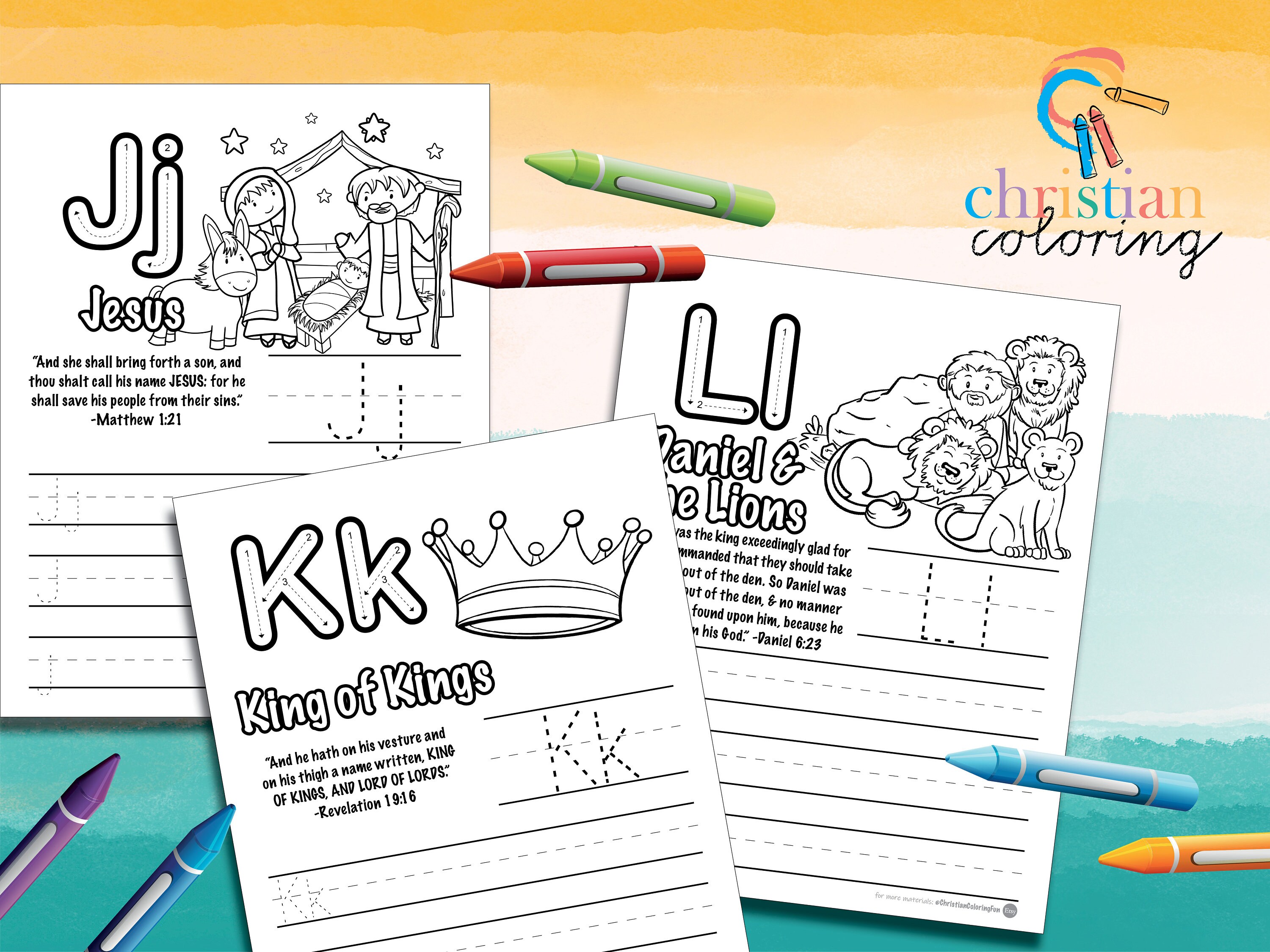 Abc's of the Bible: Letter Tracing & Coloring Book for Little Ones ...