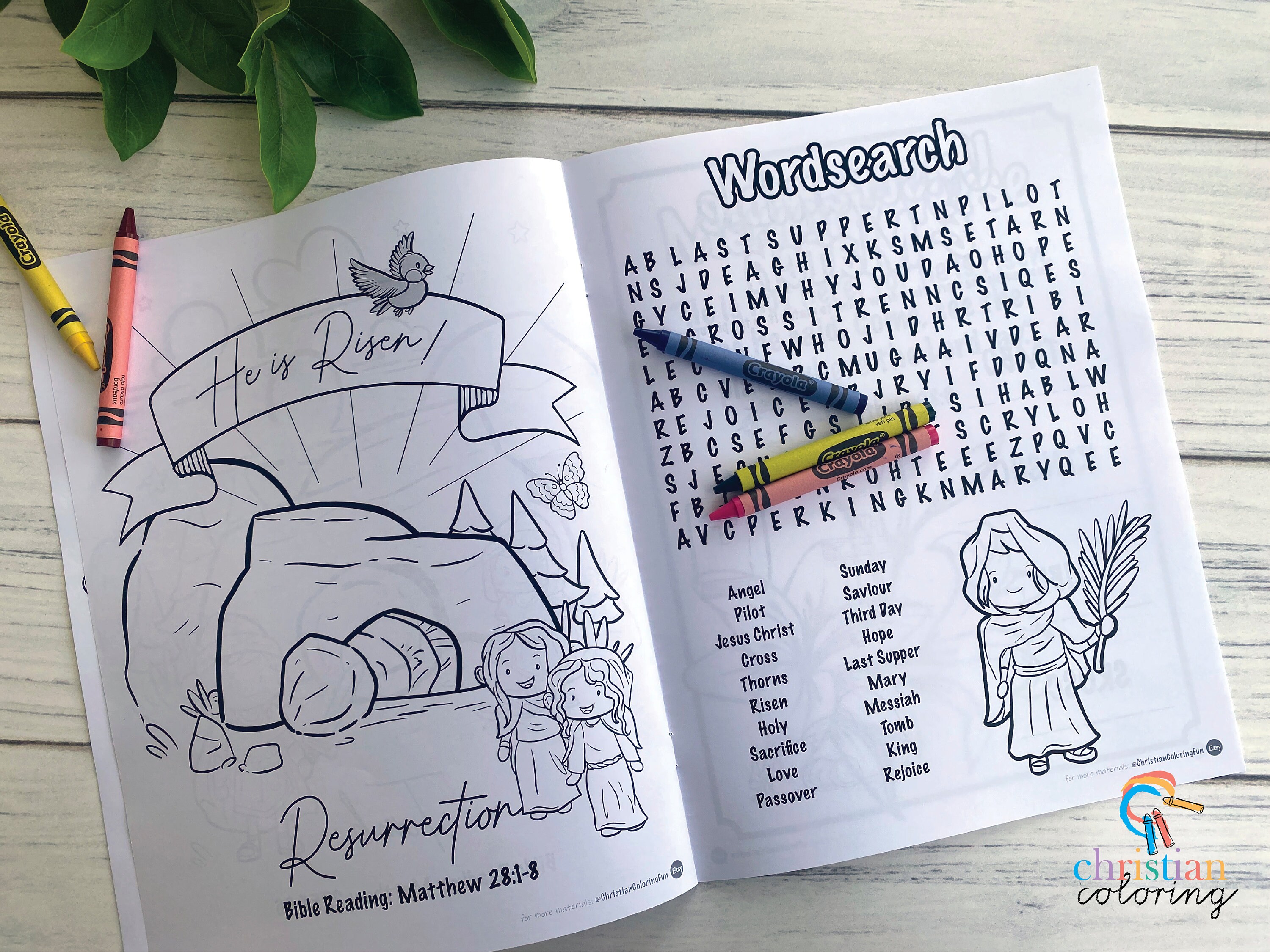 The Resurrection Story Coloring Book for Kids | KJV Bible Theme | 12 ...