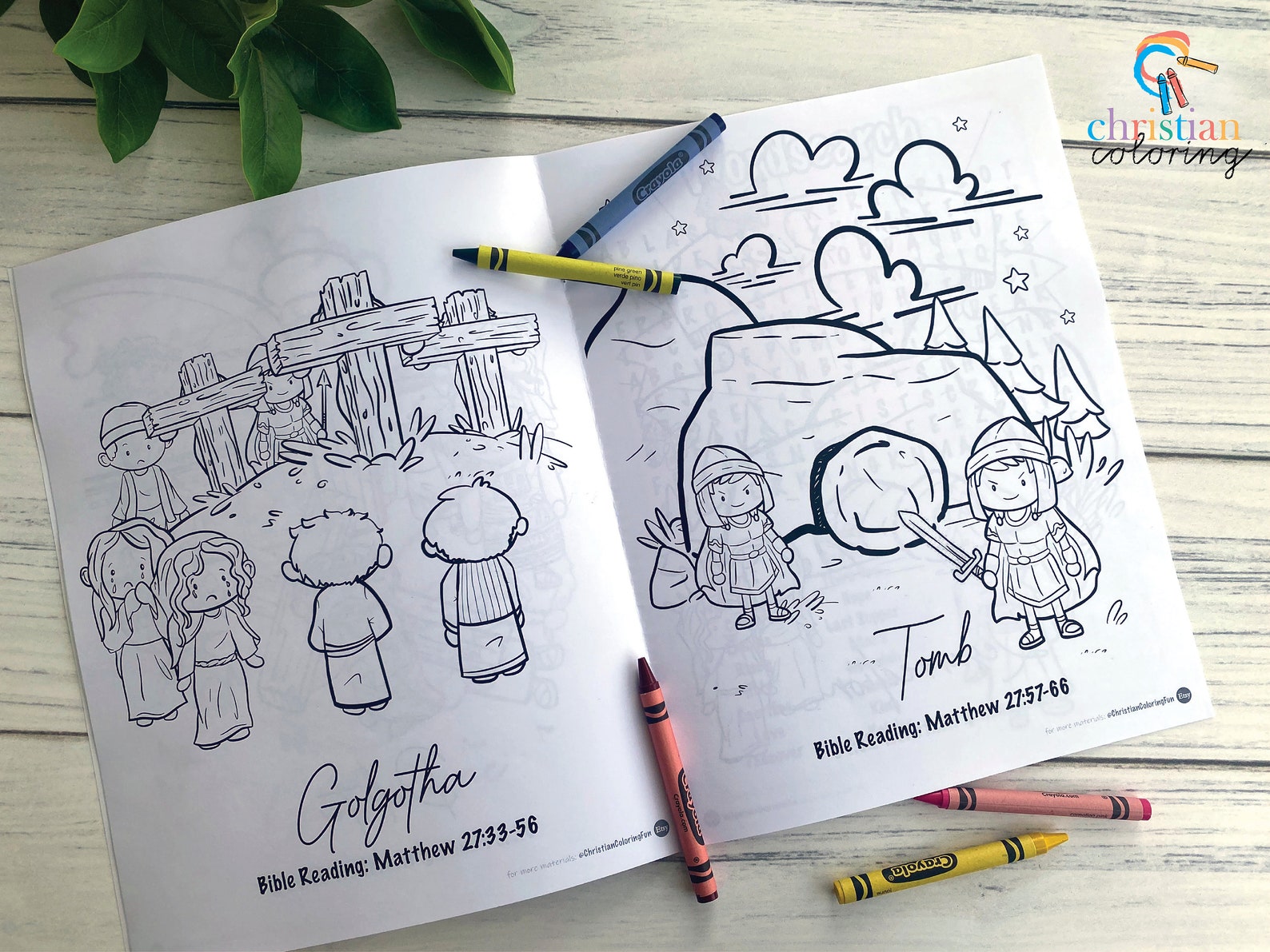 The Resurrection Story Coloring Book for Kids | KJV Bible Theme | 12 ...