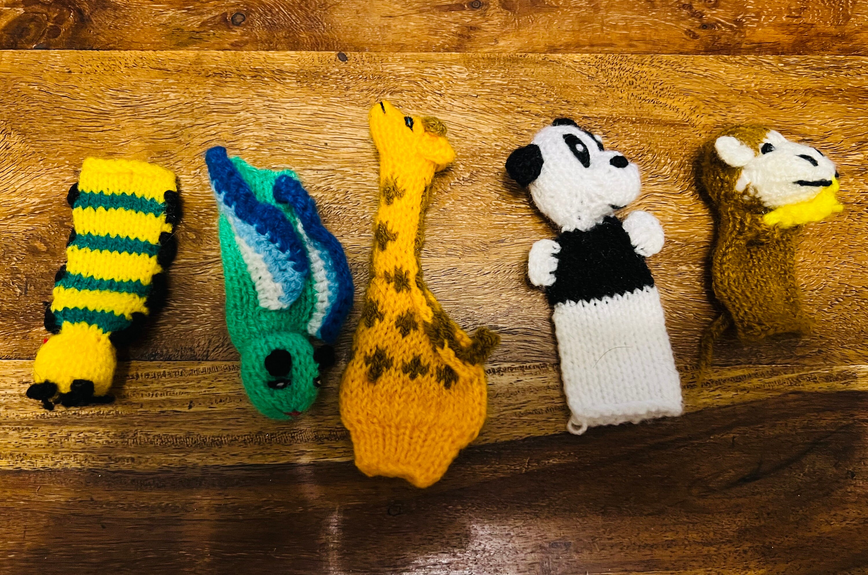 20 Hand Knitted Finger Puppets Peru Story Telling Party Bags Stocking ...