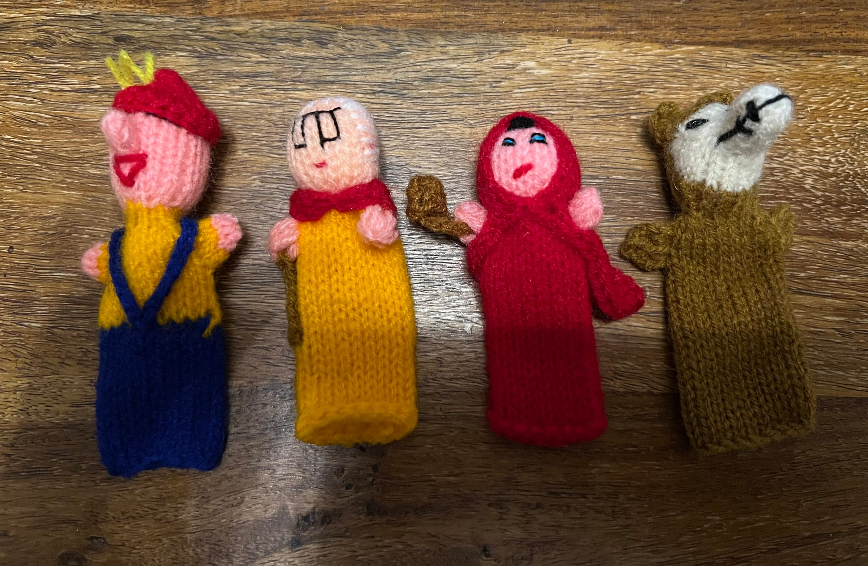 10 Hand Knitted Finger Puppets Peru Story Telling Party Bags Stocking ...