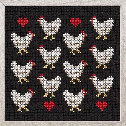 Cross Stitch Pattern Chickens PDF Instant Download - Etsy