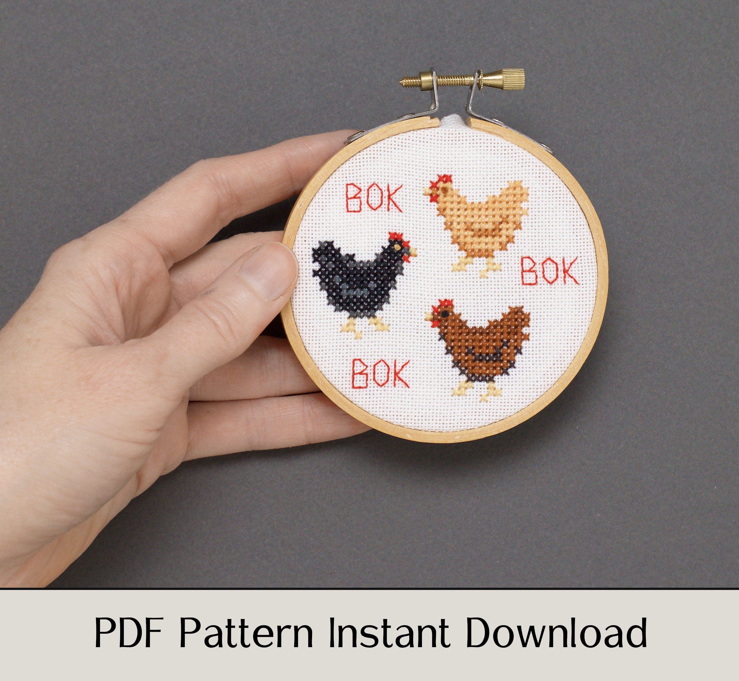 Cross Stitch Pattern Chickens PDF Instant Download - Etsy