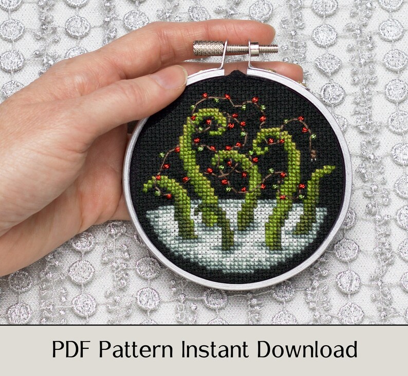 Kraken Christmas Cross Stitch Pattern - PDF Instant Download - Etsy