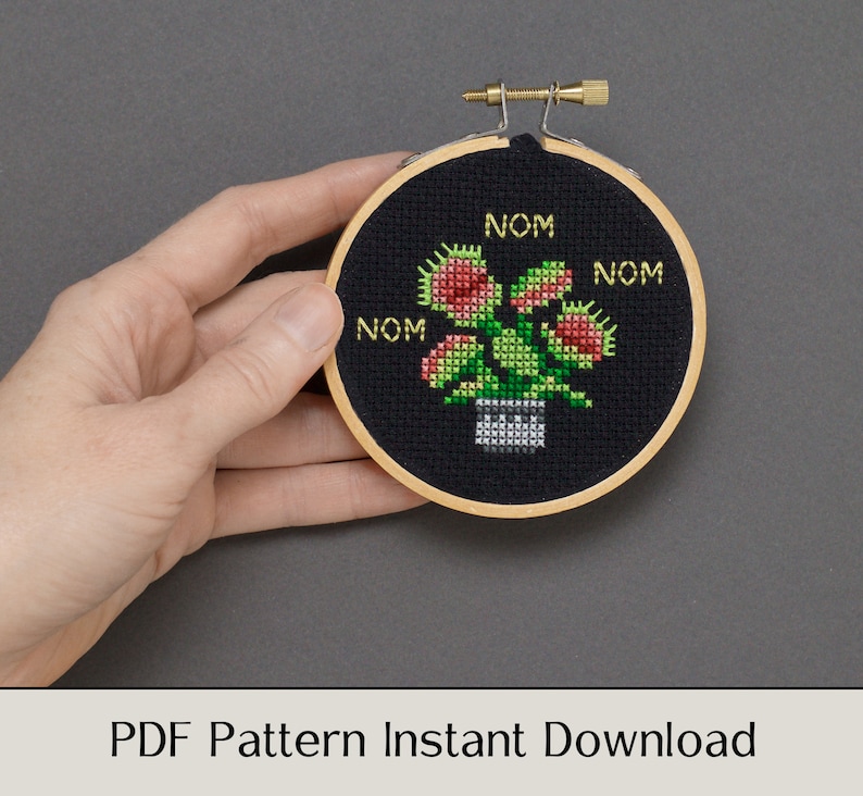 Cross Stitch Pattern Venus Fly Trap PDF Instant Download | Etsy