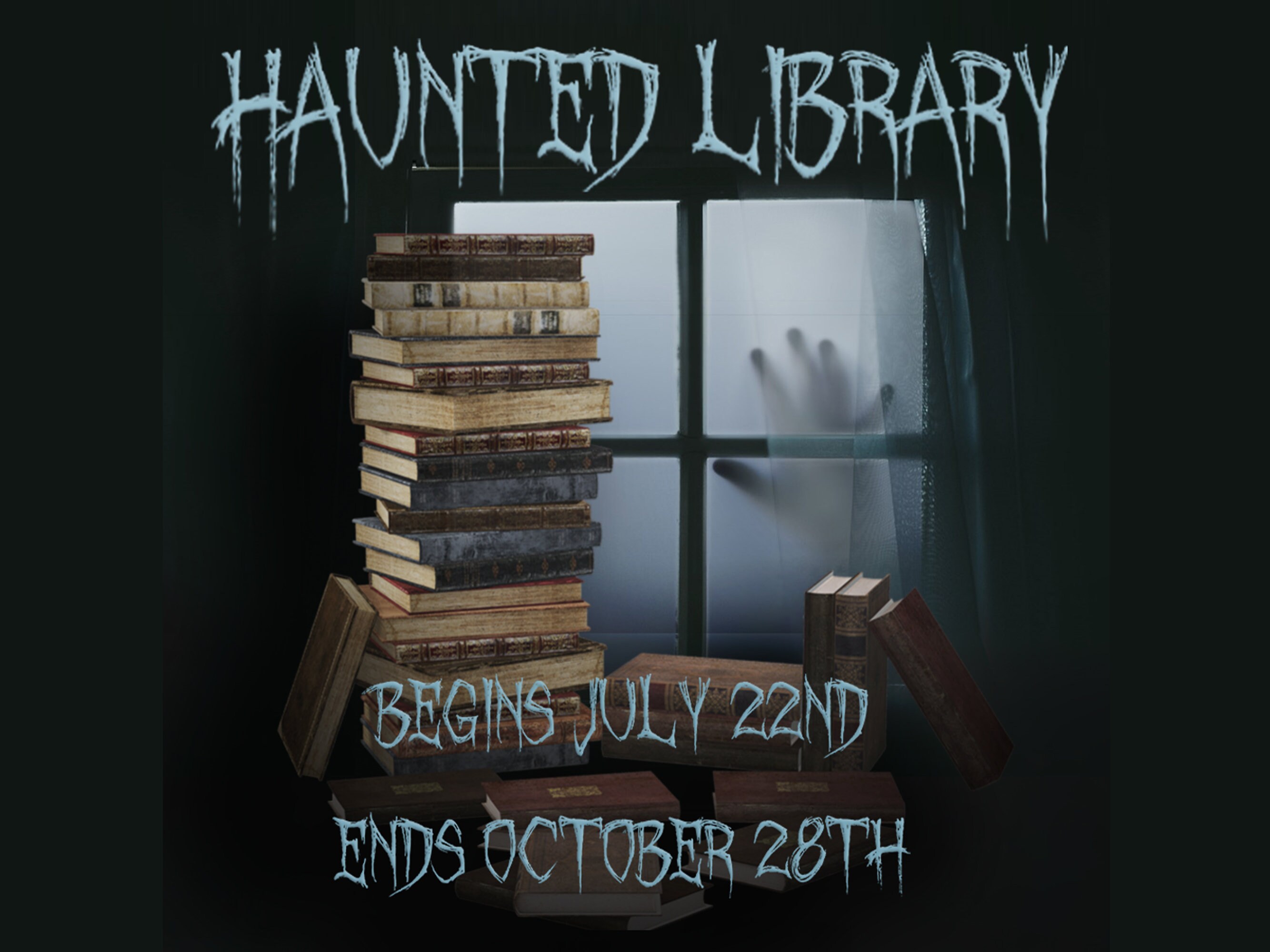 Haunted Library Halloween Stitch Along SAL Cross Stitch - Etsy Canada