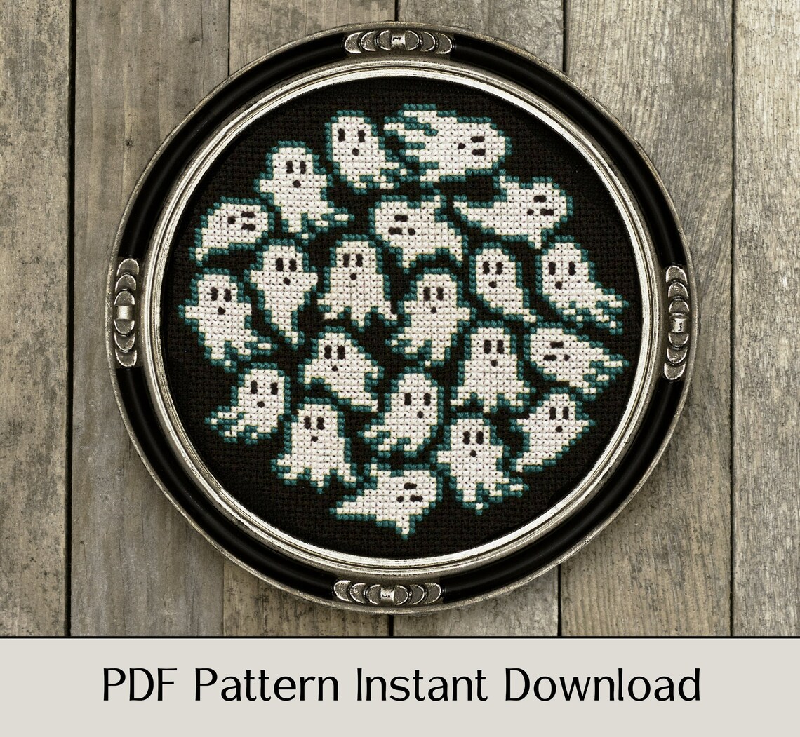 Halloween Ghost Cross Stitch Pattern - PDF Instant Download - Etsy