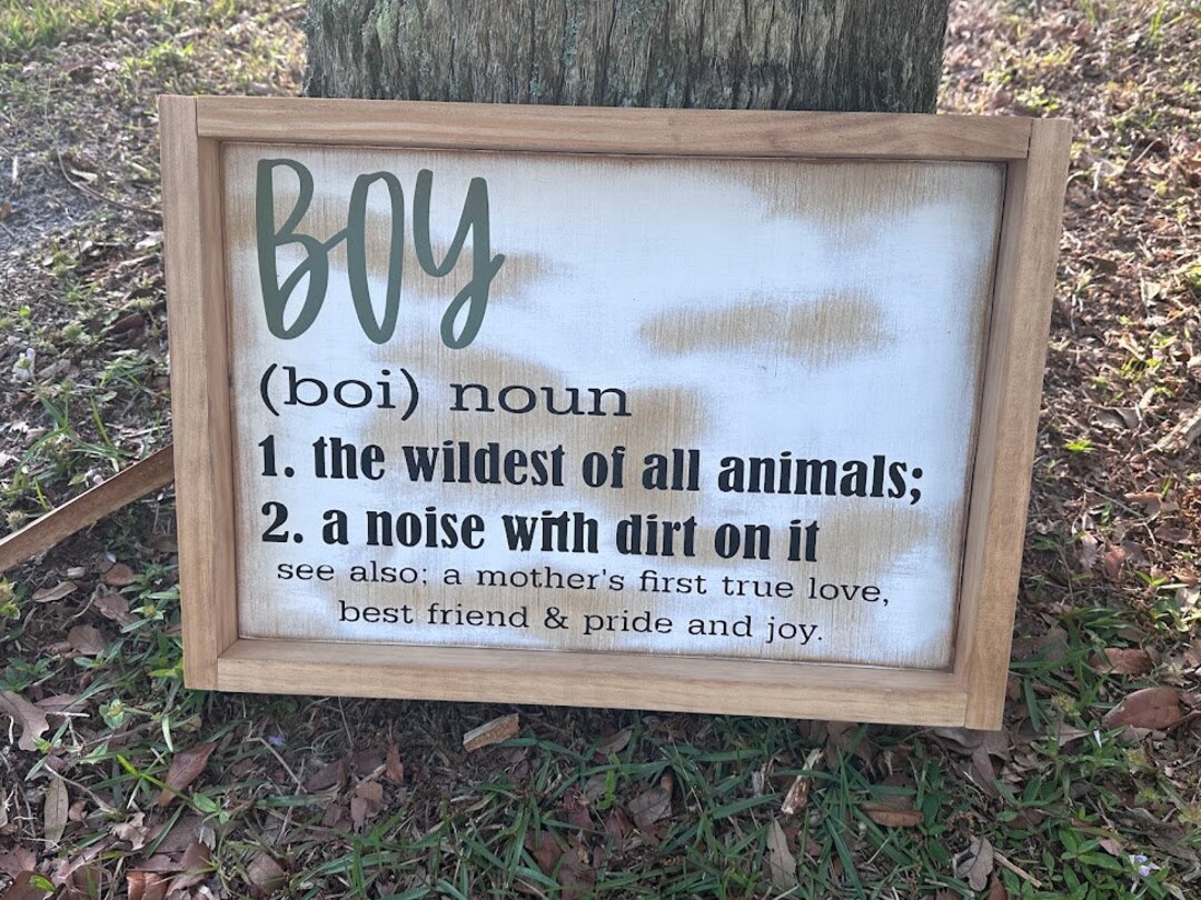 Boy Definition Nursery Sign / Decor - Etsy