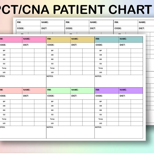 Patient Care Tech Report Sheet - Etsy