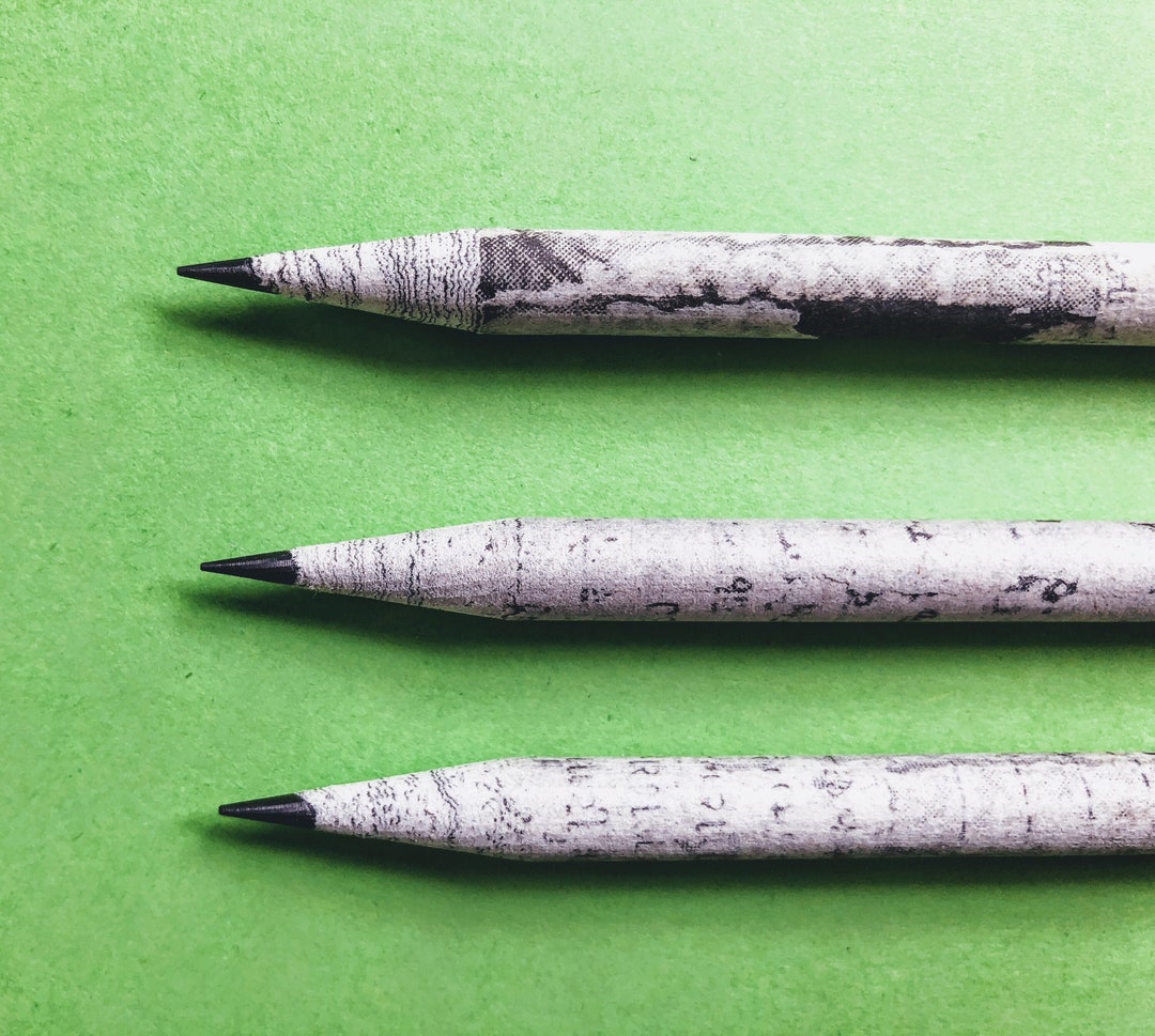 Eco Pencils Set of 3 Recycled Paper Pencils Eco Friendly Recycled ...