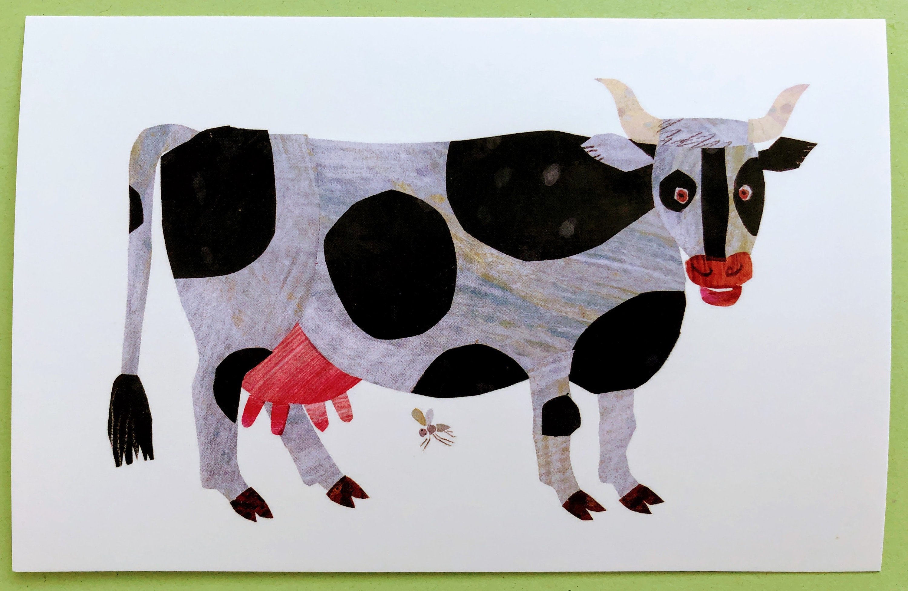 Sheep and Cow Postcards x2 Eric Carle Collage Art For | Etsy