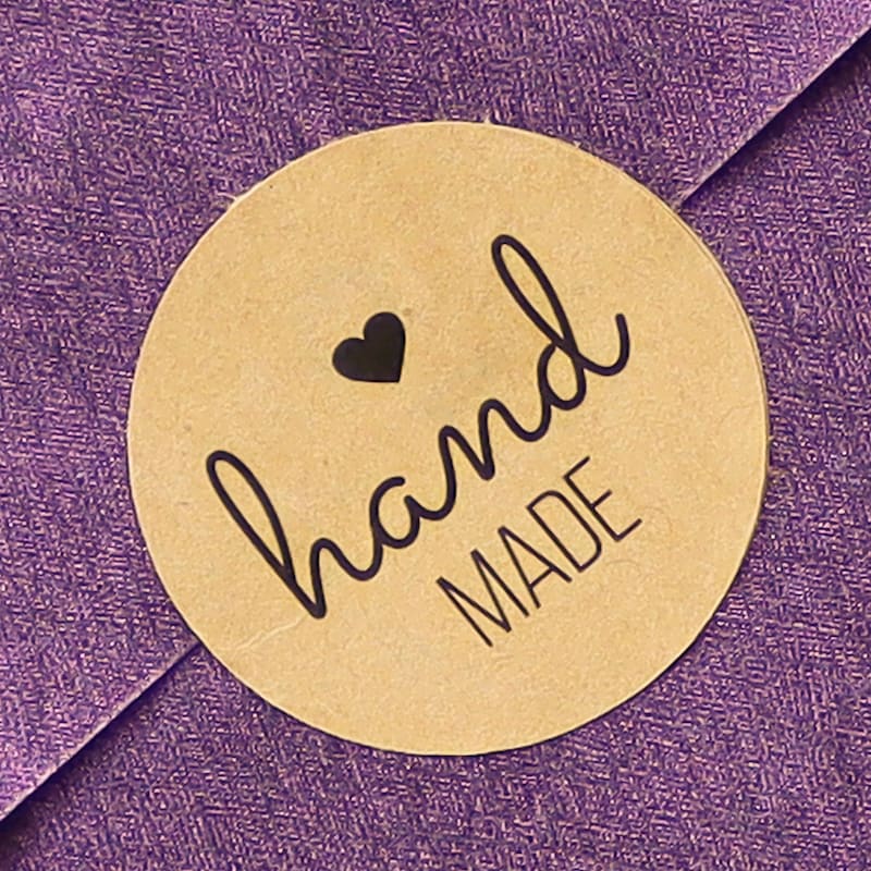 Personalized Hand Made by Stickers - Etsy