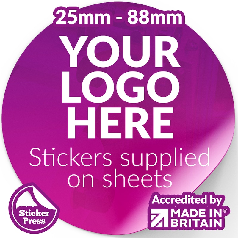 Custom Gloss Circle Stickers - Etsy UK