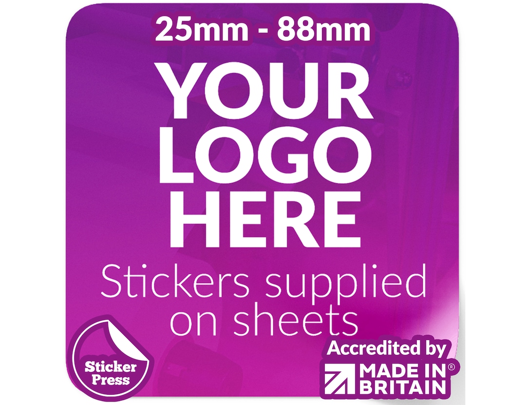 Square Business Stickers, Logo Stickers, Custom Stickers & Labels ...