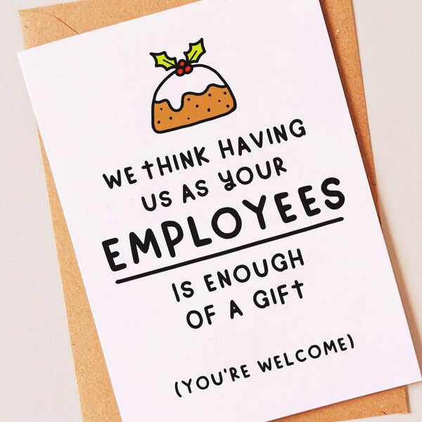 Christmas Cards for Employees From Boss - Etsy UK