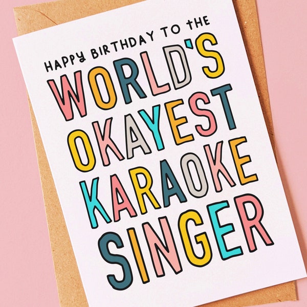 Singer Birthday Card - Etsy UK